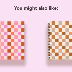 Personalized Retro Notebook Checkered Design Diary Custom for Her ...