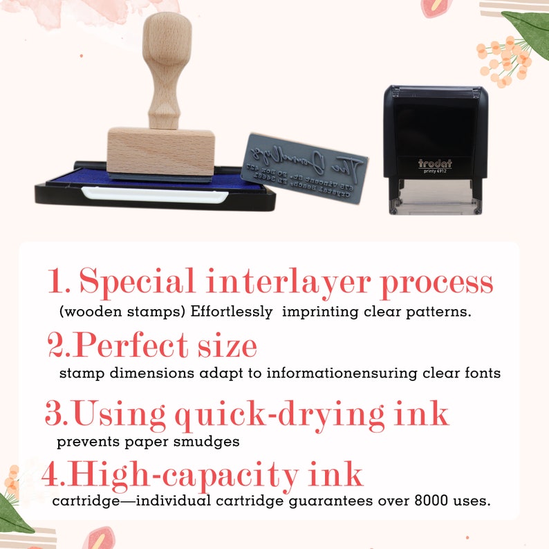 Custom Rubber Address Stamp Self-inking Personalized Return Address ... Custom Rubber Address Stamp Self-inking Personalized Return Address ...