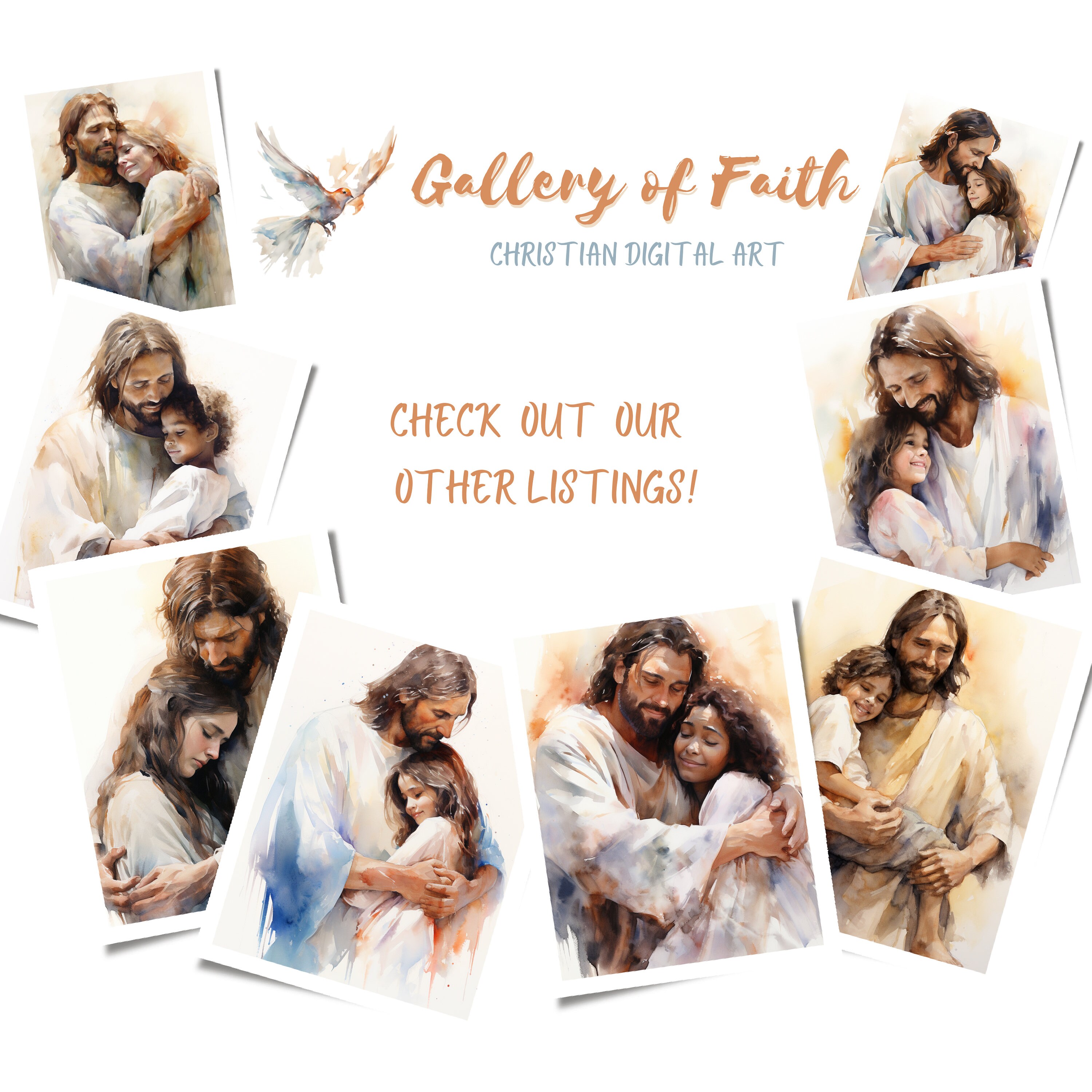 In Christ's Embrace Digital Download Jesus Christ Embracing Young ...