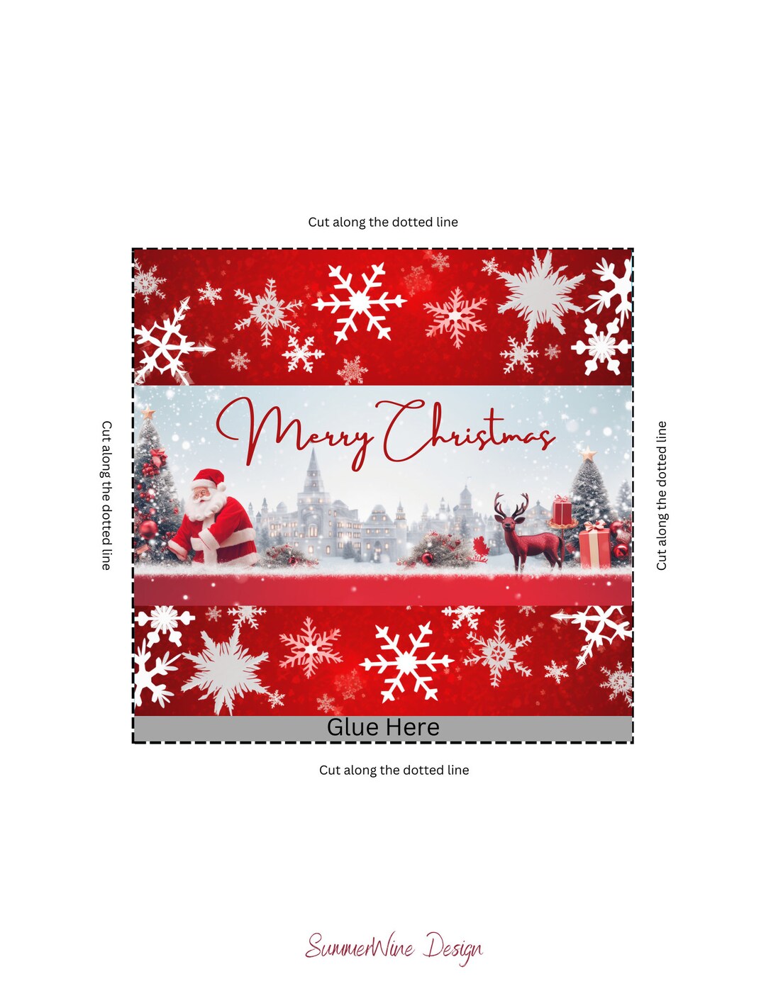 Chocolate Wrapper Christmas - PNG and PDF - Etsy