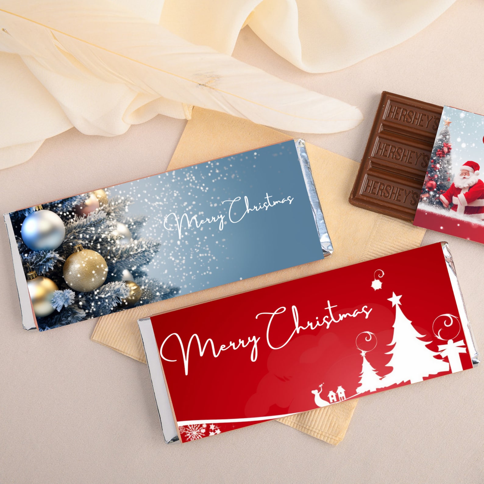Chocolate Wrapper Christmas - PNG and PDF - Etsy