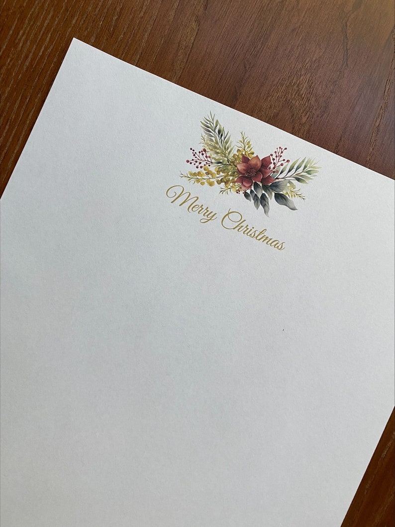 Printable Christmas Stationery Digital Download SVG and PNG - Letter ...