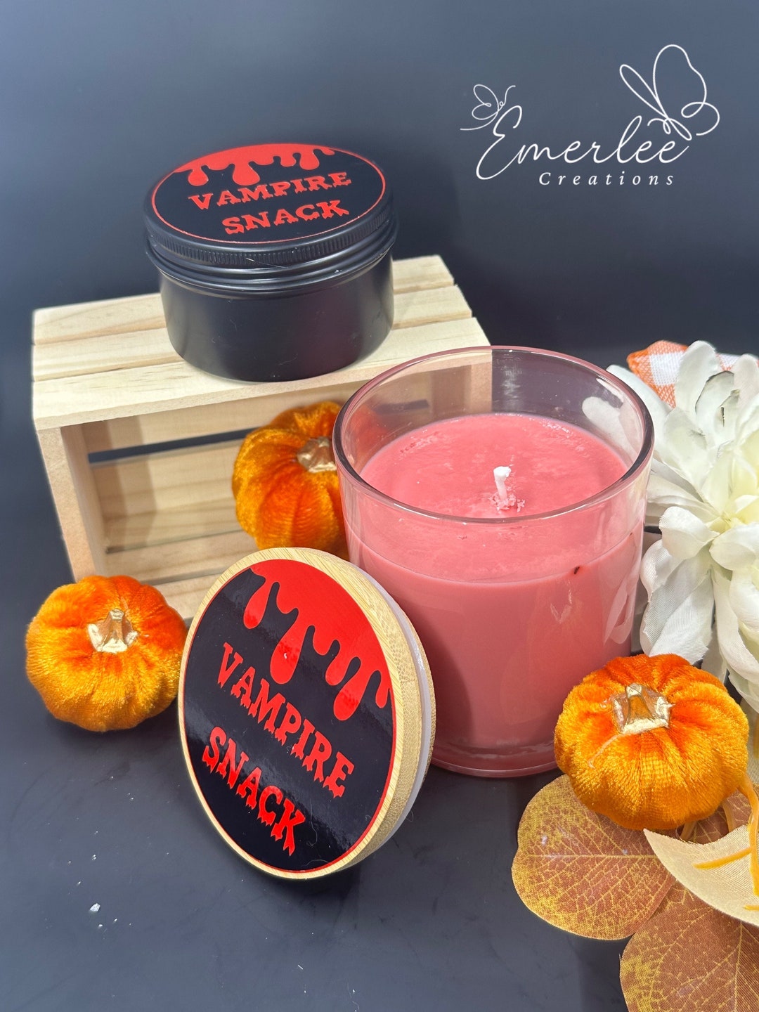 Vampire Snack Candle Blood Red Candle Gothic Decor Halloween Candle ...