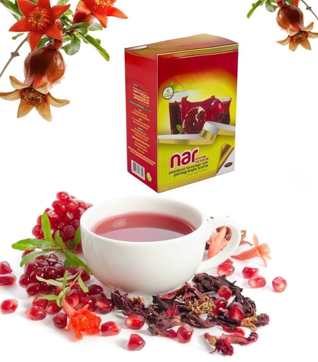 Turkish Pomegranate Tea , Apple Tea , Powder With Dried Pomegranates ...