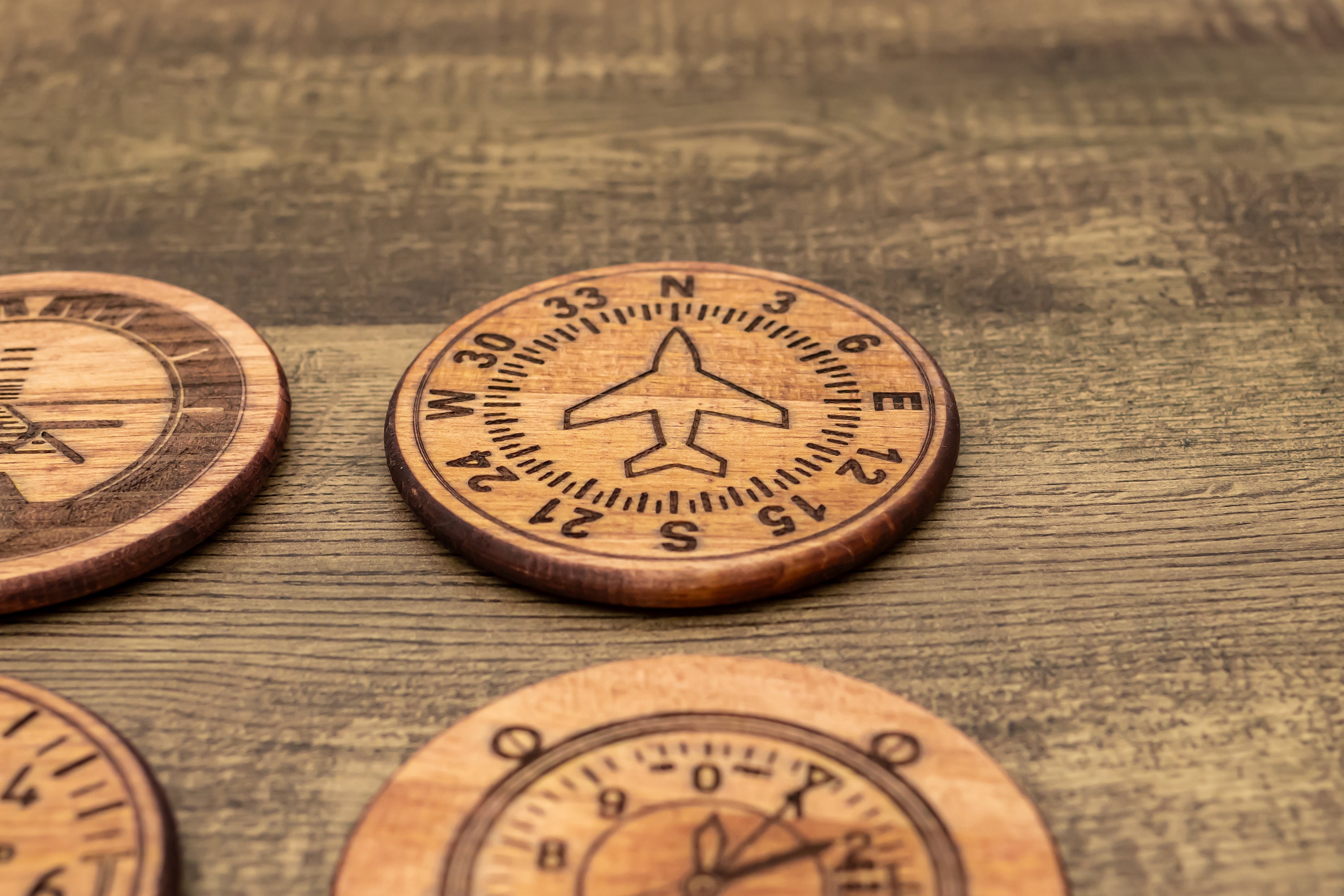 6 Pack Airplane Instrument Coasters / Drink Coasters / Attitude ...