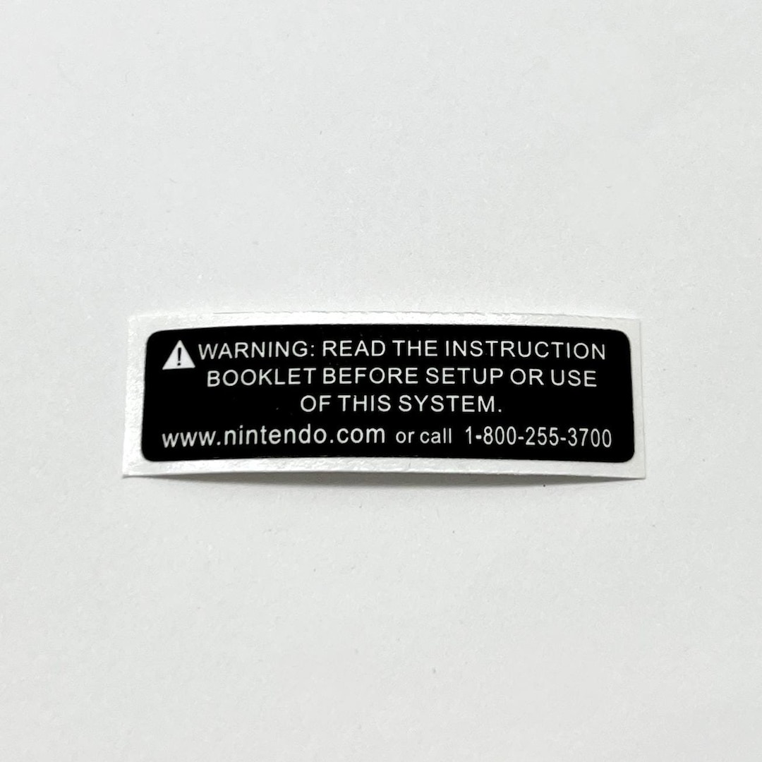 Gameboy SP Warning Label for Battery Cover Replacement Label Sticker ...