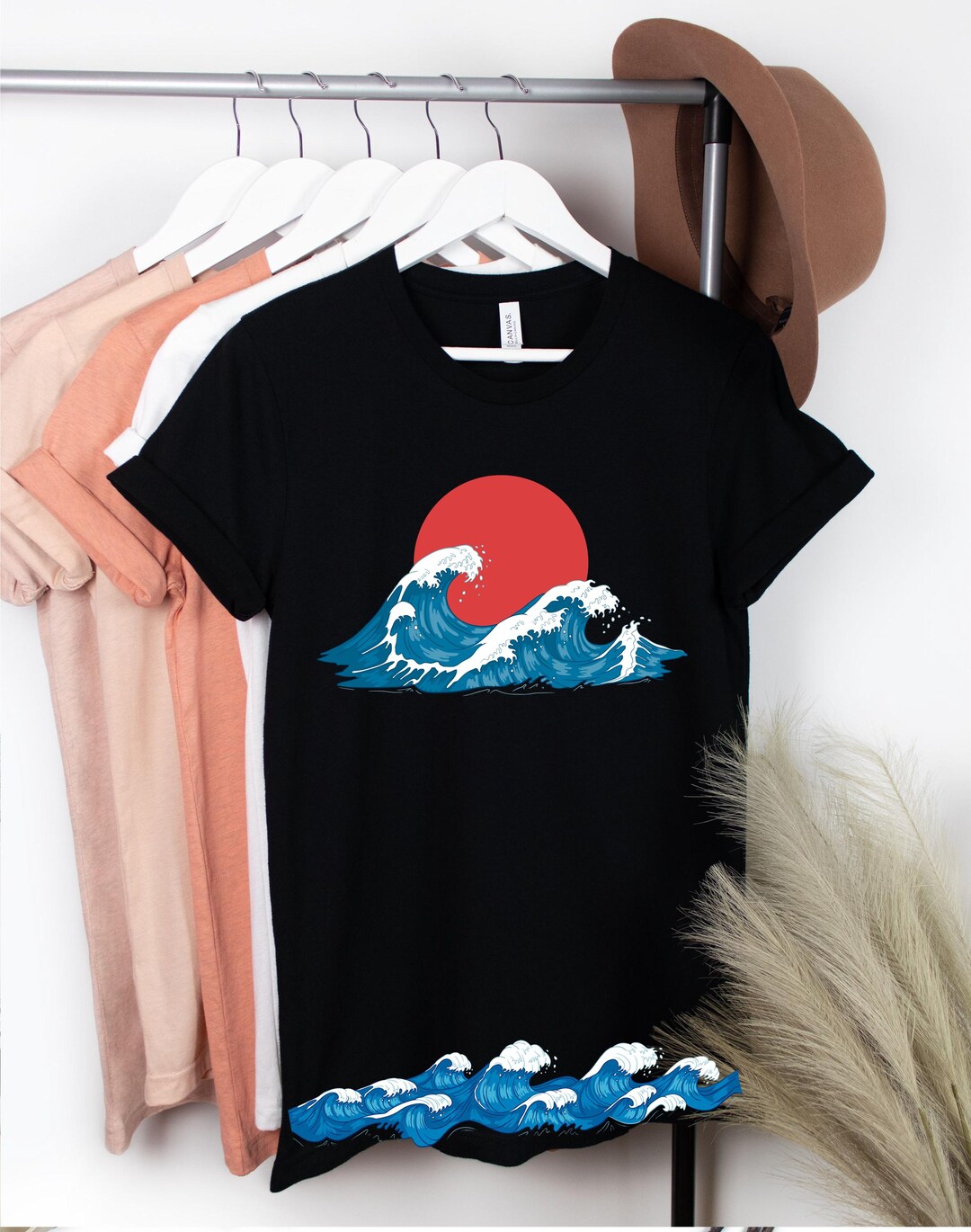 Vintage Japanese Wave Tshirt, the Great Wave off Kanagawa Shirt ...
