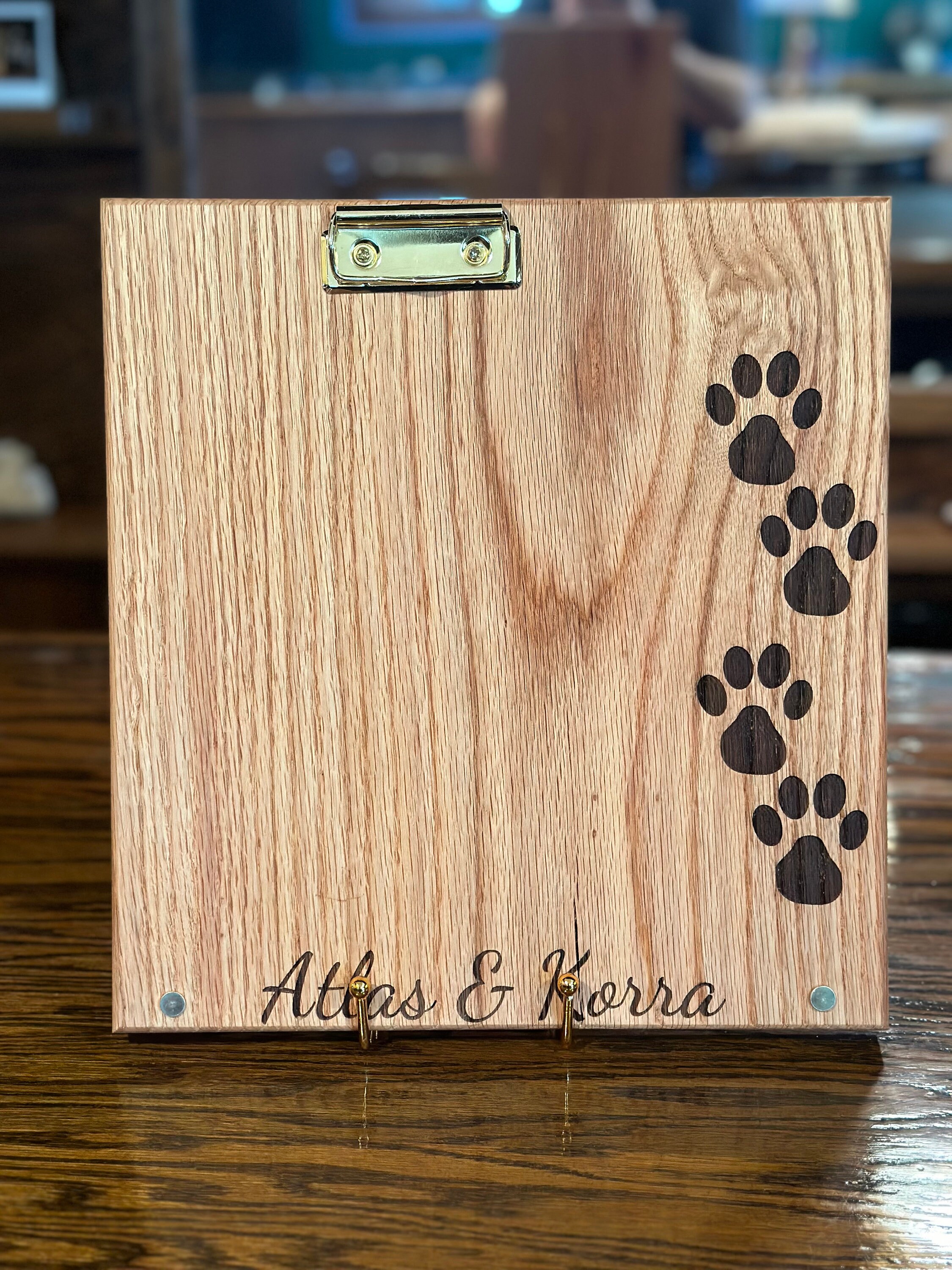 Dog Themed Picture Board: Wood Oak personalized - Etsy