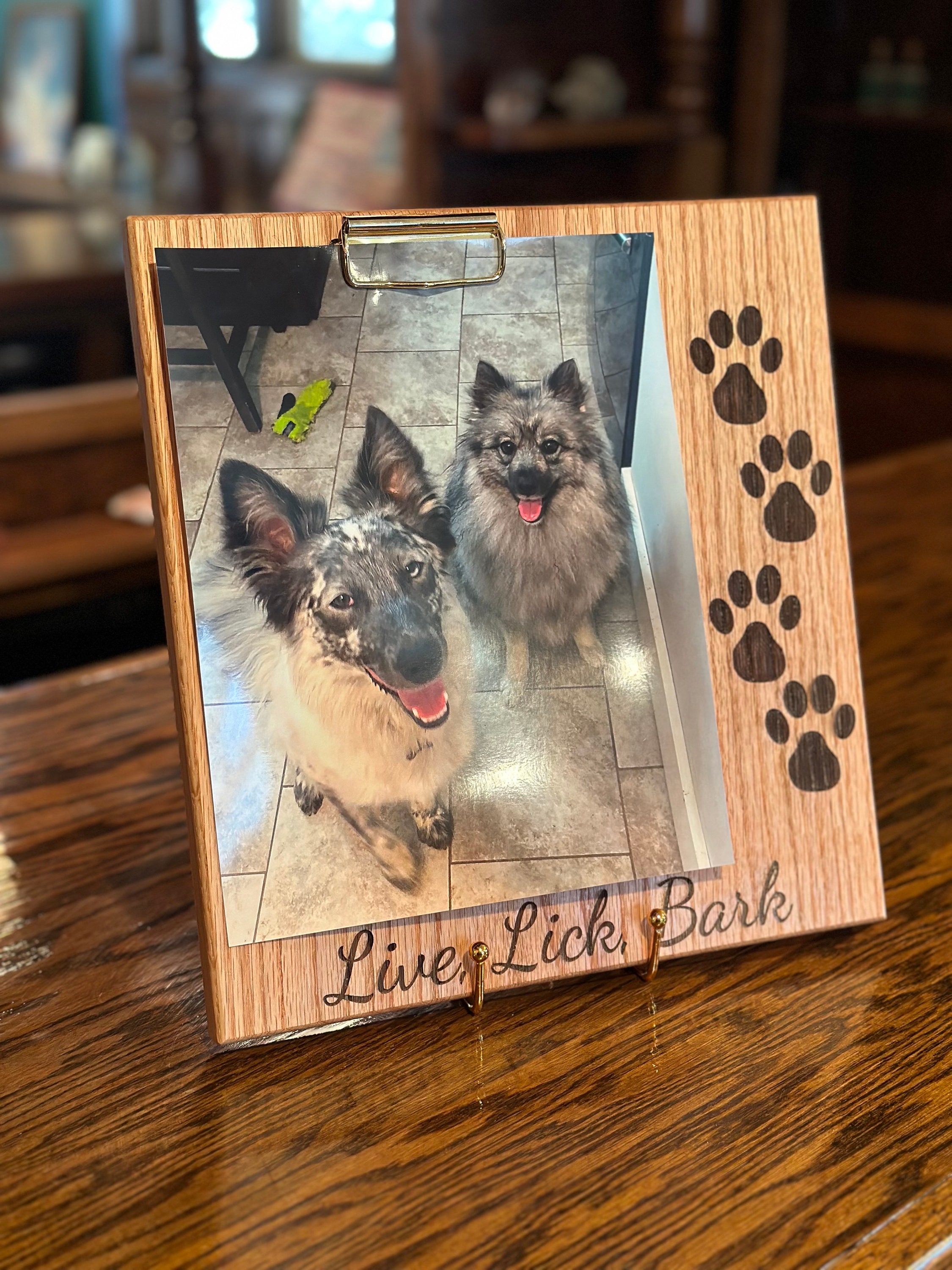 Dog Themed Picture Board: Wood Oak personalized - Etsy