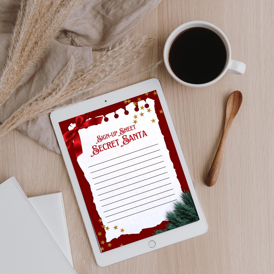 Secret Santa Sign-up Sheet | Holiday Party, Gift Exchange (PDF) - Etsy