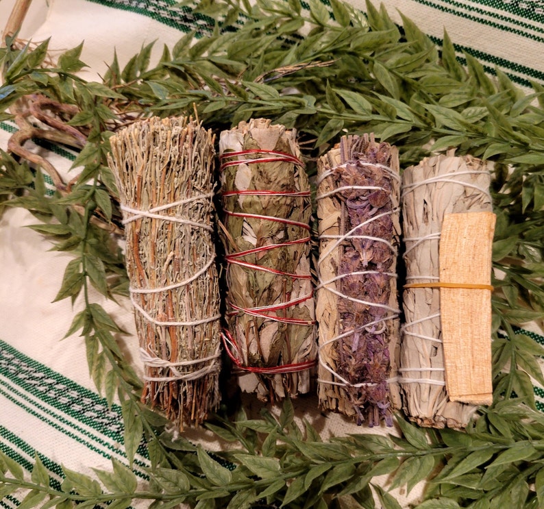 Smudge Bundle Sticks With White Sage and Palo Santo, White Sage With ...