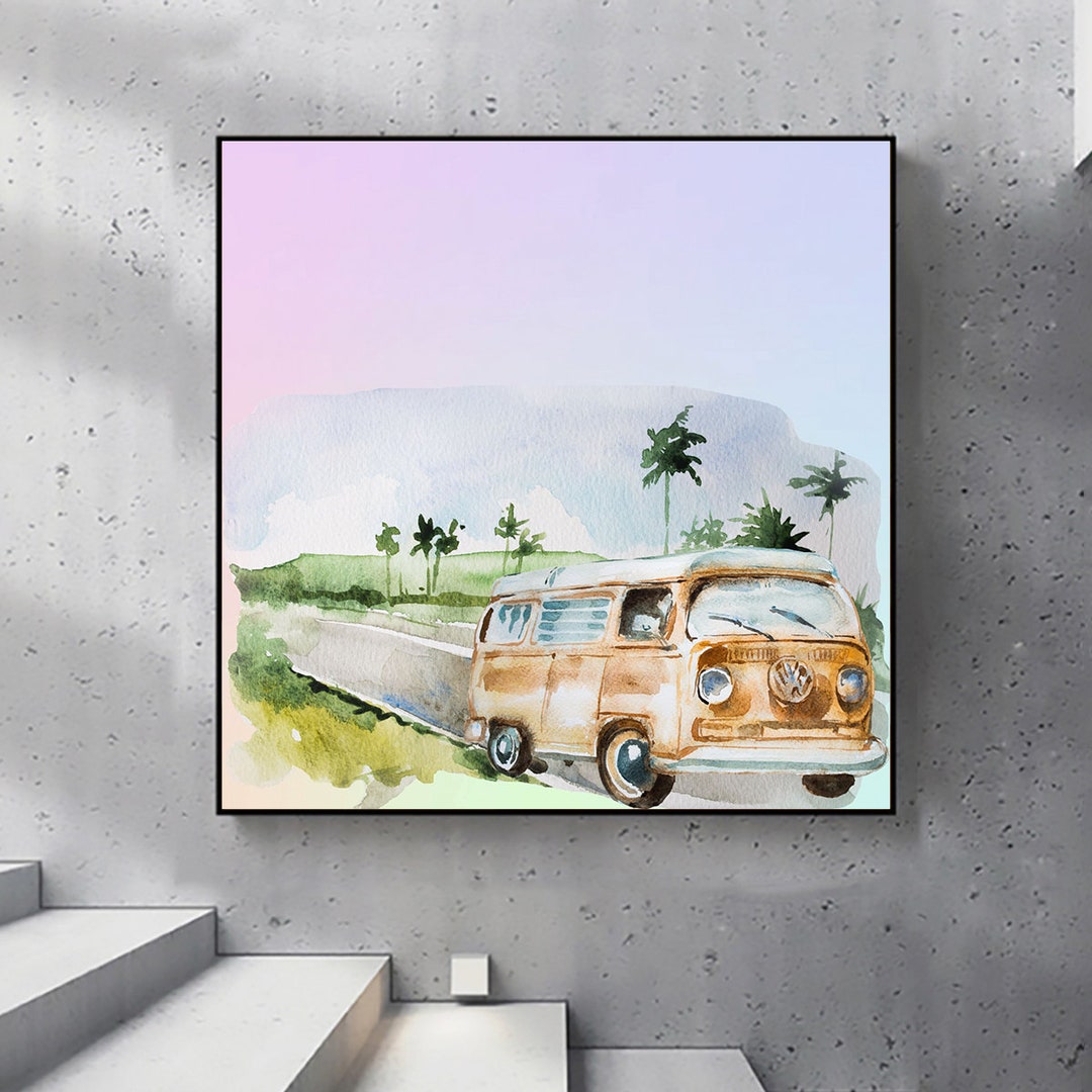 Vintage VW Bus Travel Poster -vintage Poster,home Decor,antique ...