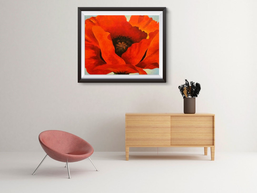 Redpoppy-georgia Totto O'keeffe,home Office Decor, American Modernism ...