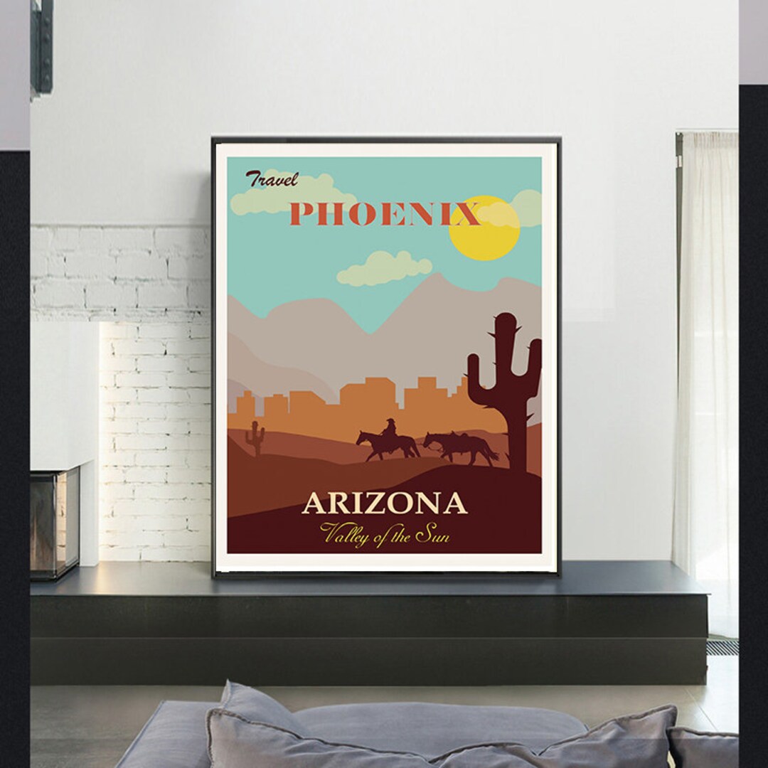 Pheonix Arizona Travel Poster-vintage Poster,home Decor,antique ...