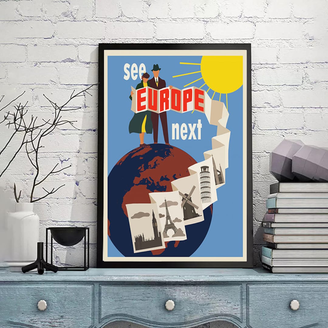Europe Travel Poster-vintage Poster,home Office Decor,antique ...