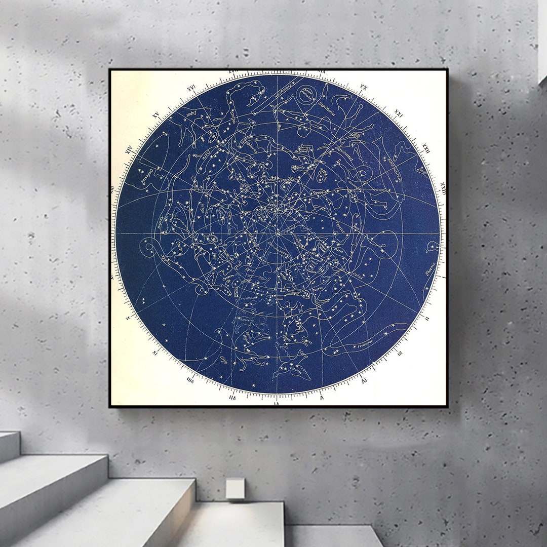 Star Astronomy Vintage Map-exhibition Poster,home Decor,antique ...