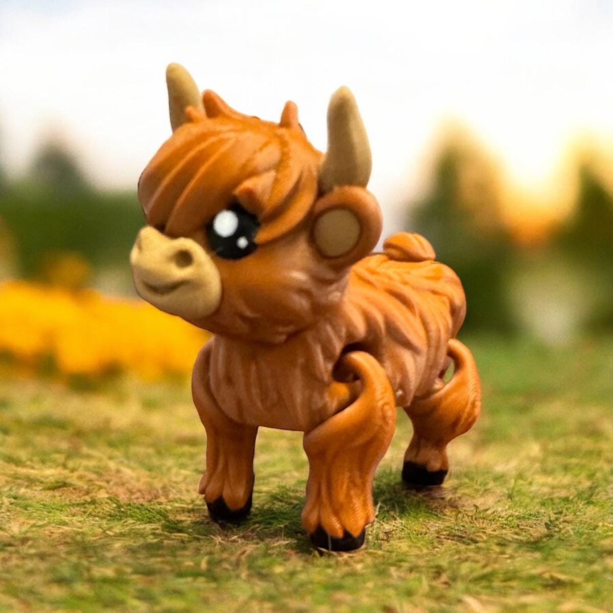 3D Printed Highland Cow Fidget Toy - Etsy