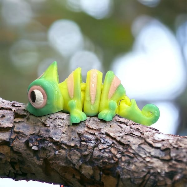 Articulated 3d Printed Chameleon - Etsy