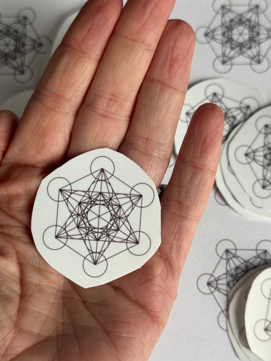Metatrons Cube Stickers X5 - Etsy