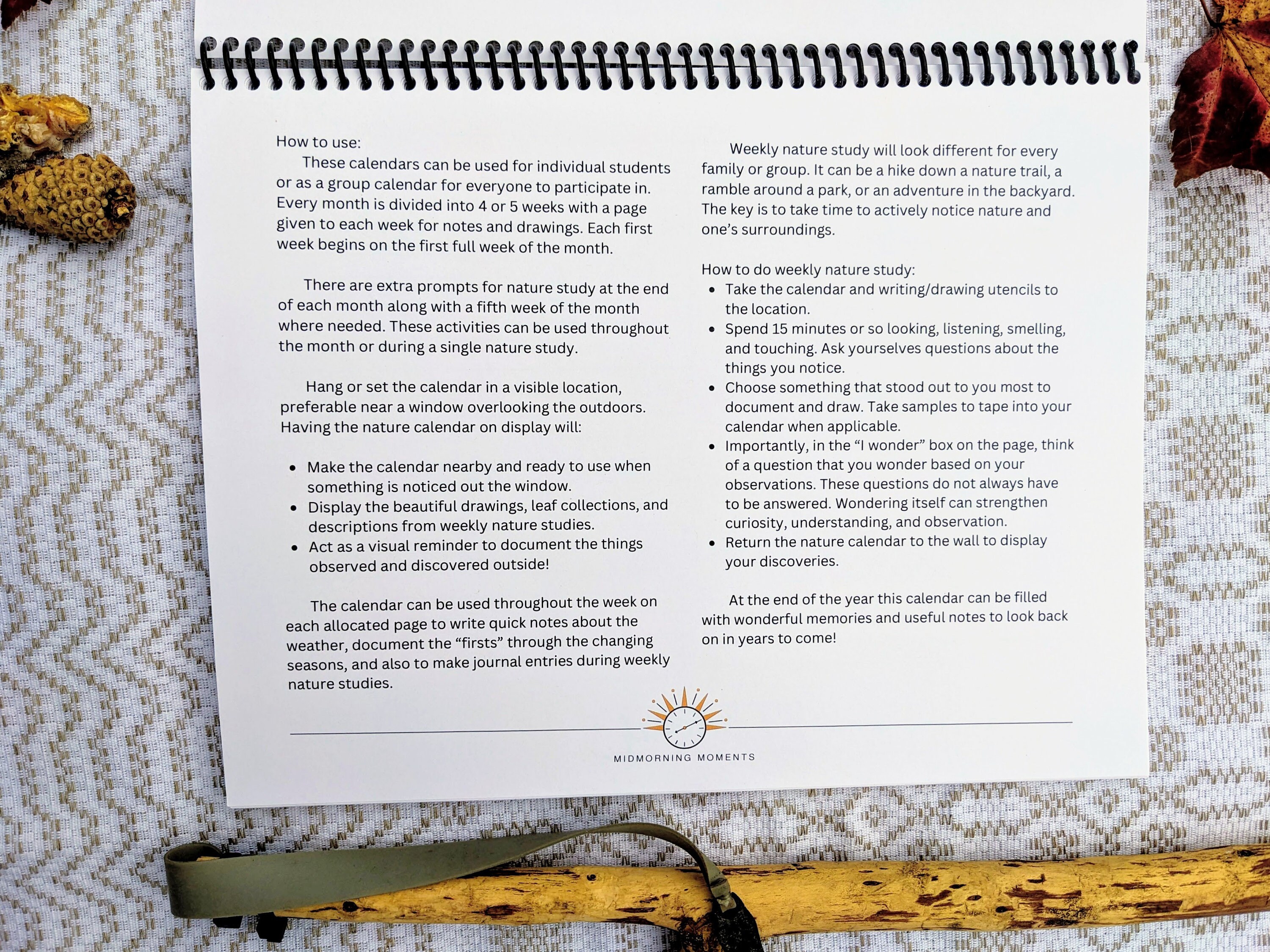 Nature Study Journal Calendar of Firsts Charlotte Mason - Etsy