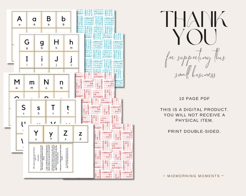 Preschool Alphabet Memory Cards Uppercase and Lowercase Letters ...