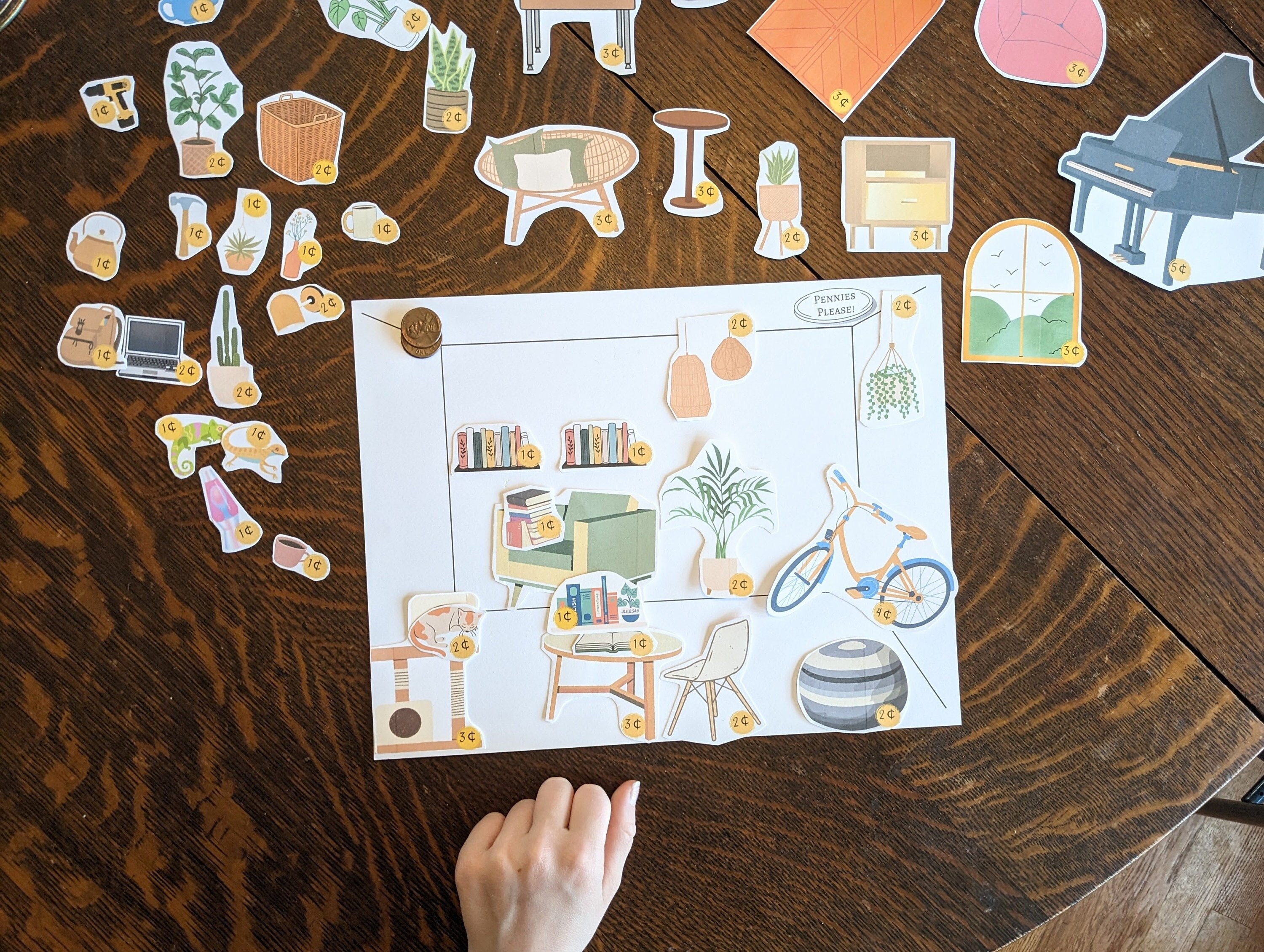 Toddler Game, Kids Money Education, Pennies Please Printable Play Set ...