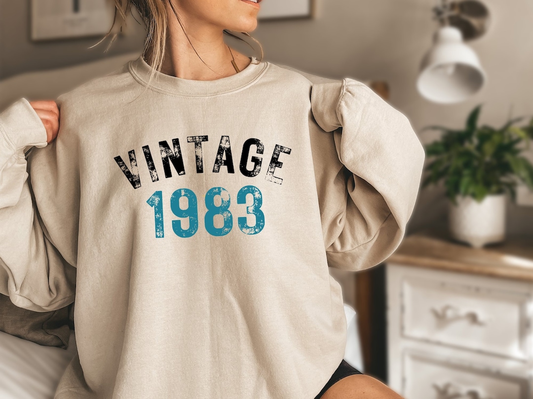 Vintage 1983 Shirt, Birthday Shirt, 1983 Retro Shirt, Custom Year ...