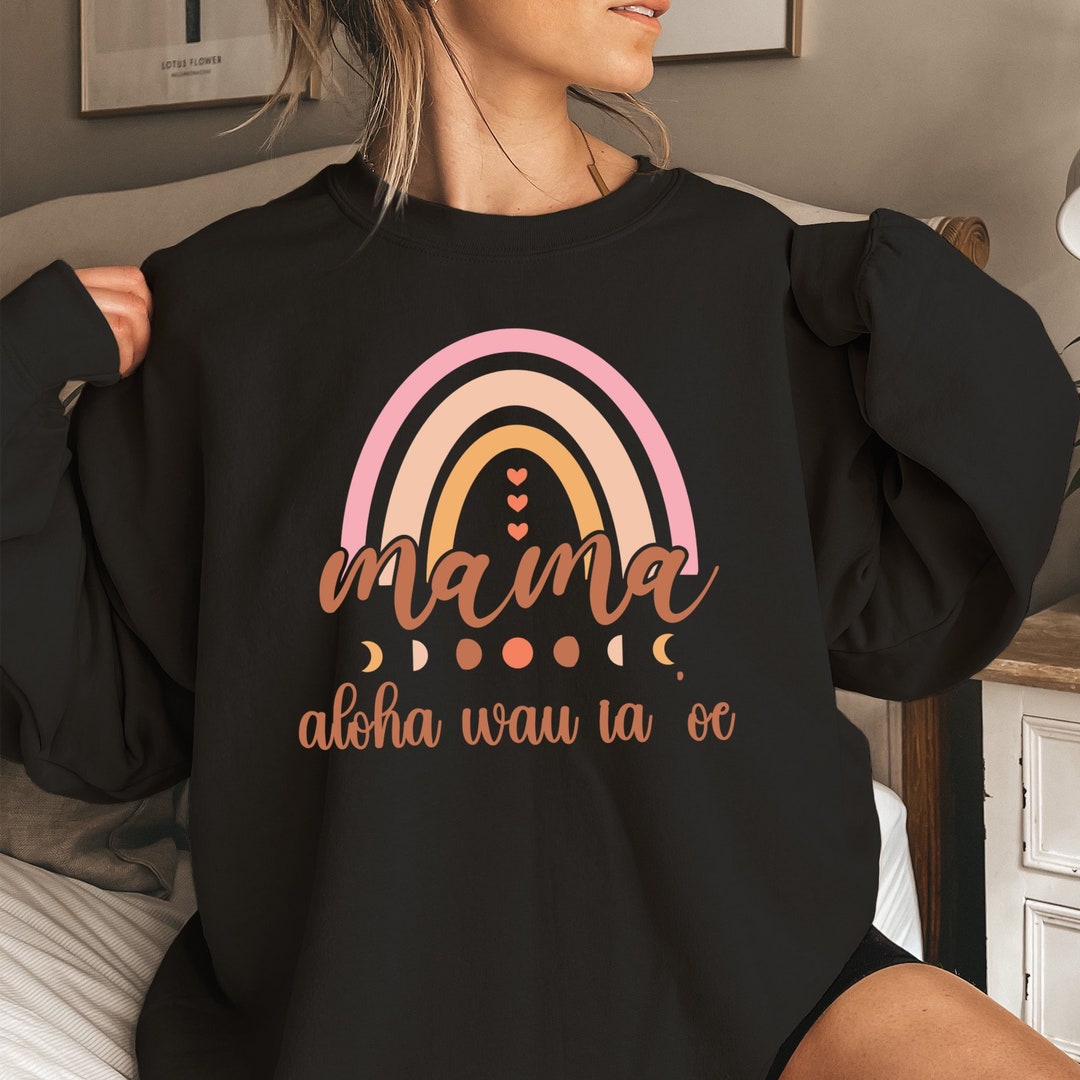 Mama I Love You in Hawaiian Aloha Wau Ia Oe, Gift for Mom, Mothers Day ...