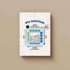 Box Breathing Poster: Kids Calming Tool, Therapy Office Decor (digital ...