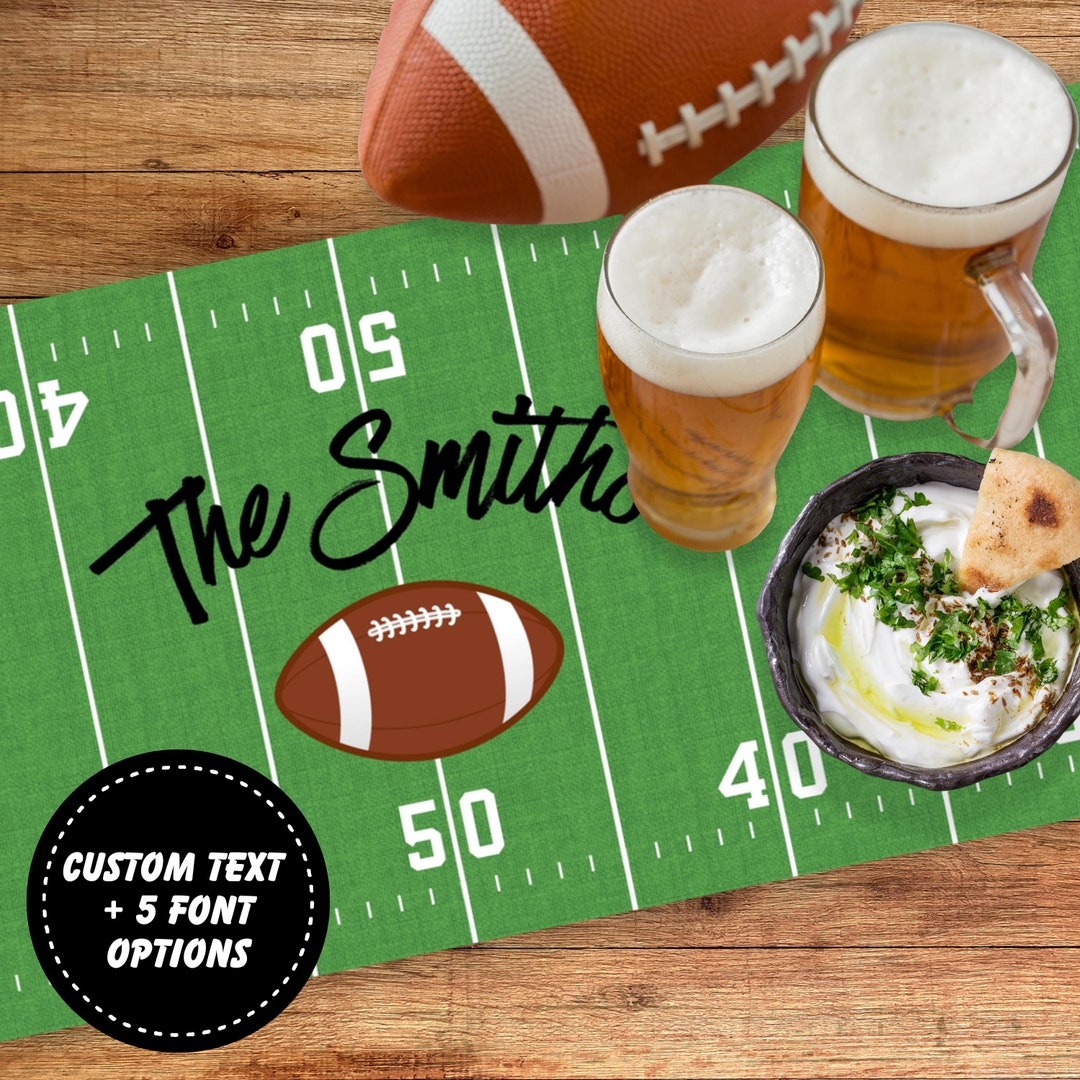 Personalized Custom Football Table Runner, Football Party Decor ...