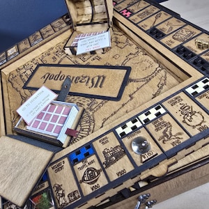 Wizardopoly DELUXE Game With Turntable, Bank and Money Organisers - Etsy