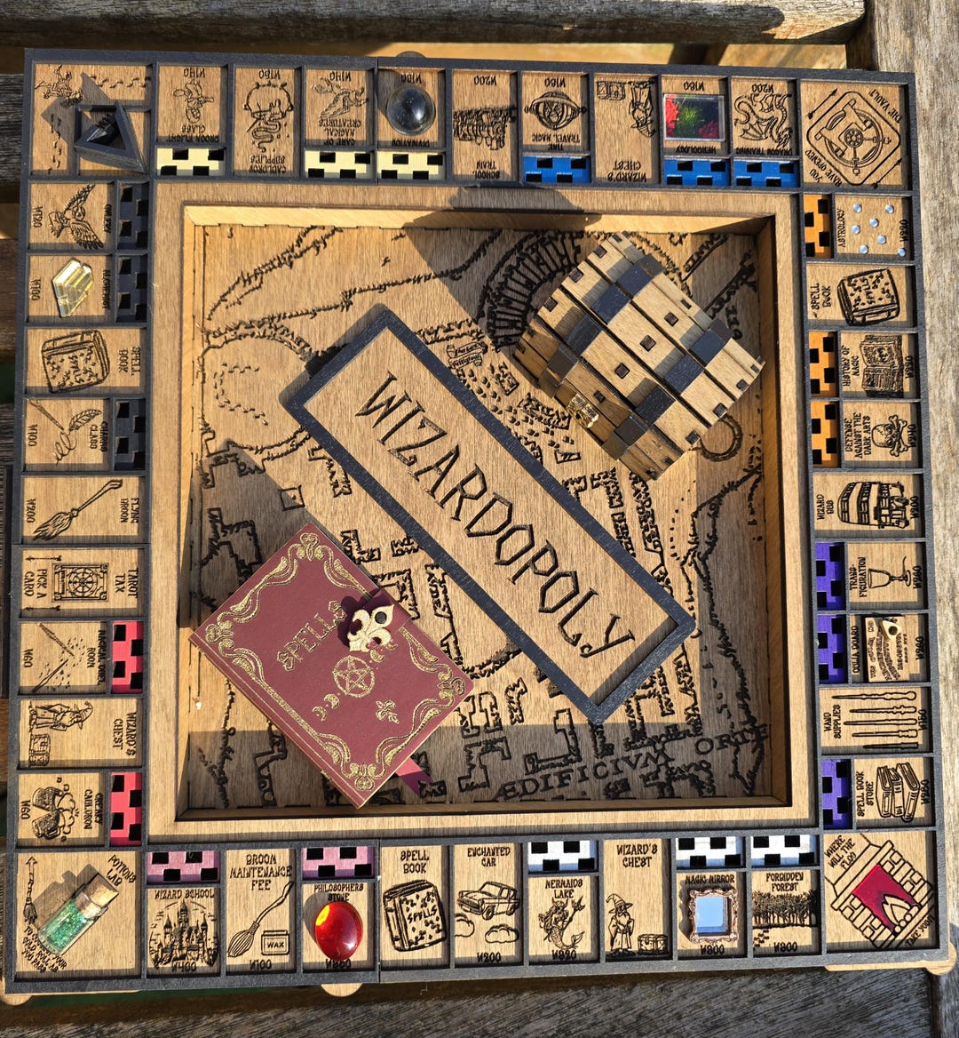 Wizardopoly DELUXE Game With Turntable, Bank and Money Organisers - Etsy