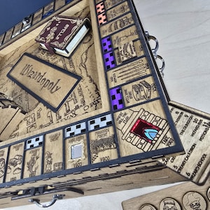 Wizardopoly DELUXE Game With Turntable, Bank and Money Organisers - Etsy