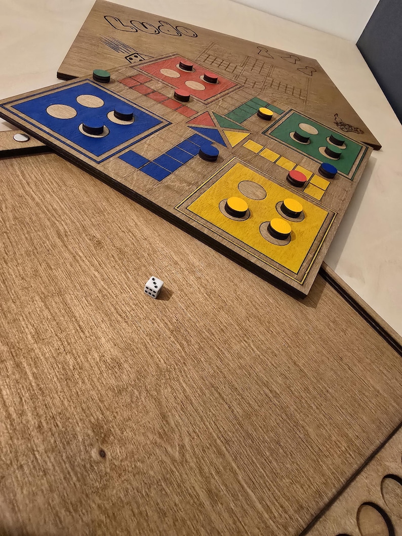 Wooden Ludo Game - Etsy