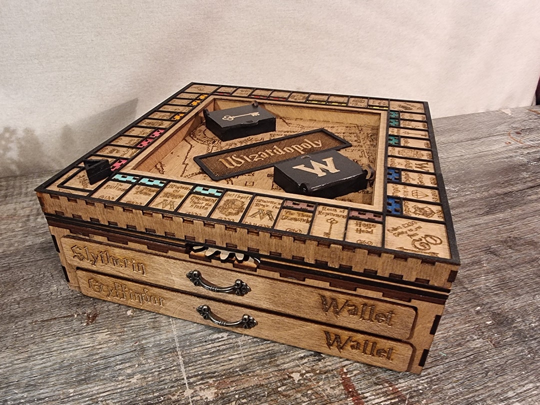 Wizardopoly Harry Potter Monopoly Game With Turntable, Bank and Money ...