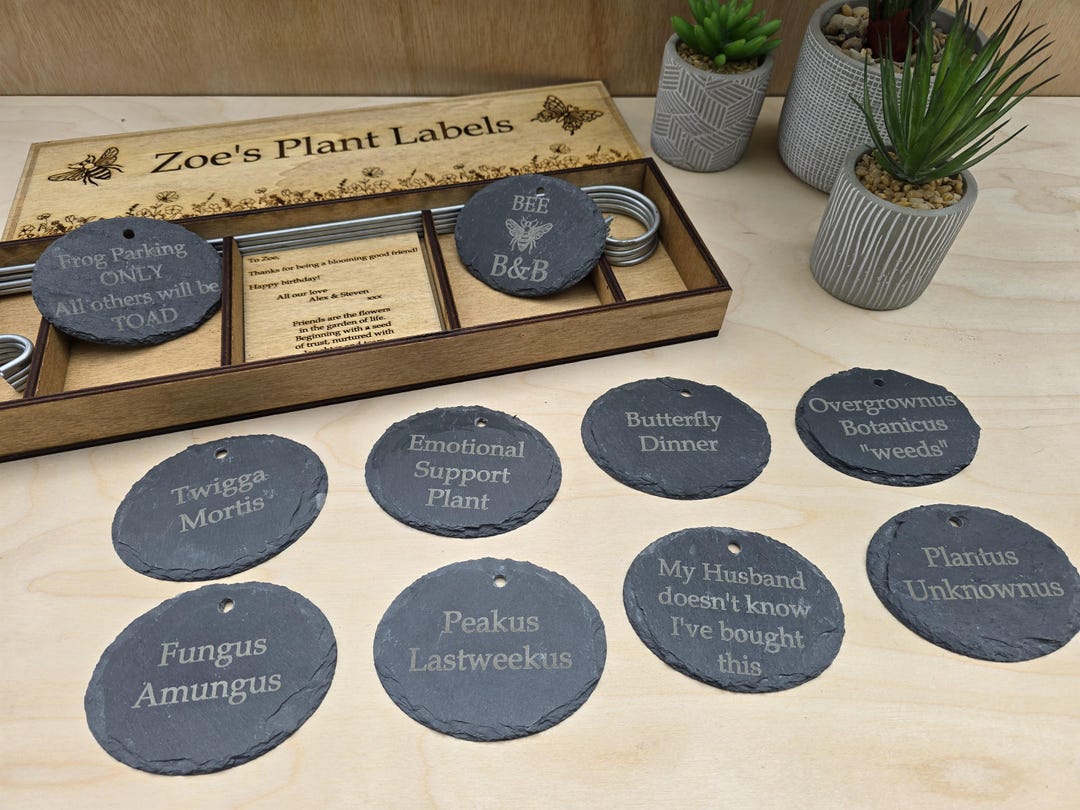 Personalised Garden Plant Labels Signs - Etsy
