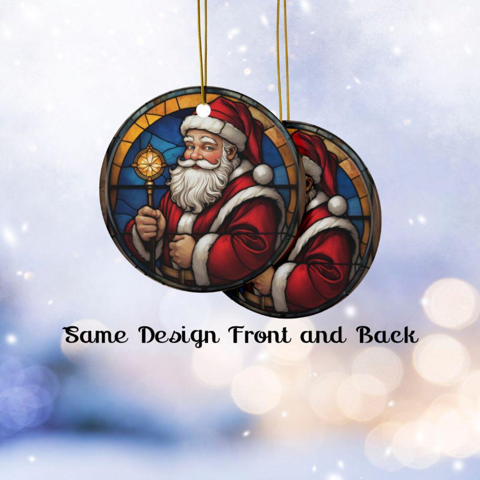 Rustic Santa Claus Christmas Ornament, Jolly St Nick Ornament, Santa ...