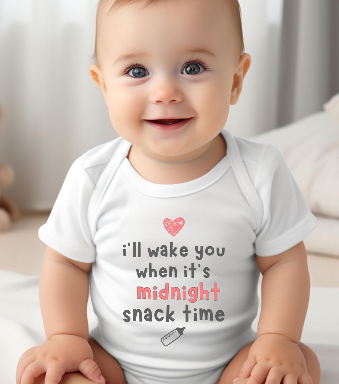 Midnight Snack Onesie®, Funny Baby Shower Present, Newborn Midnight ...