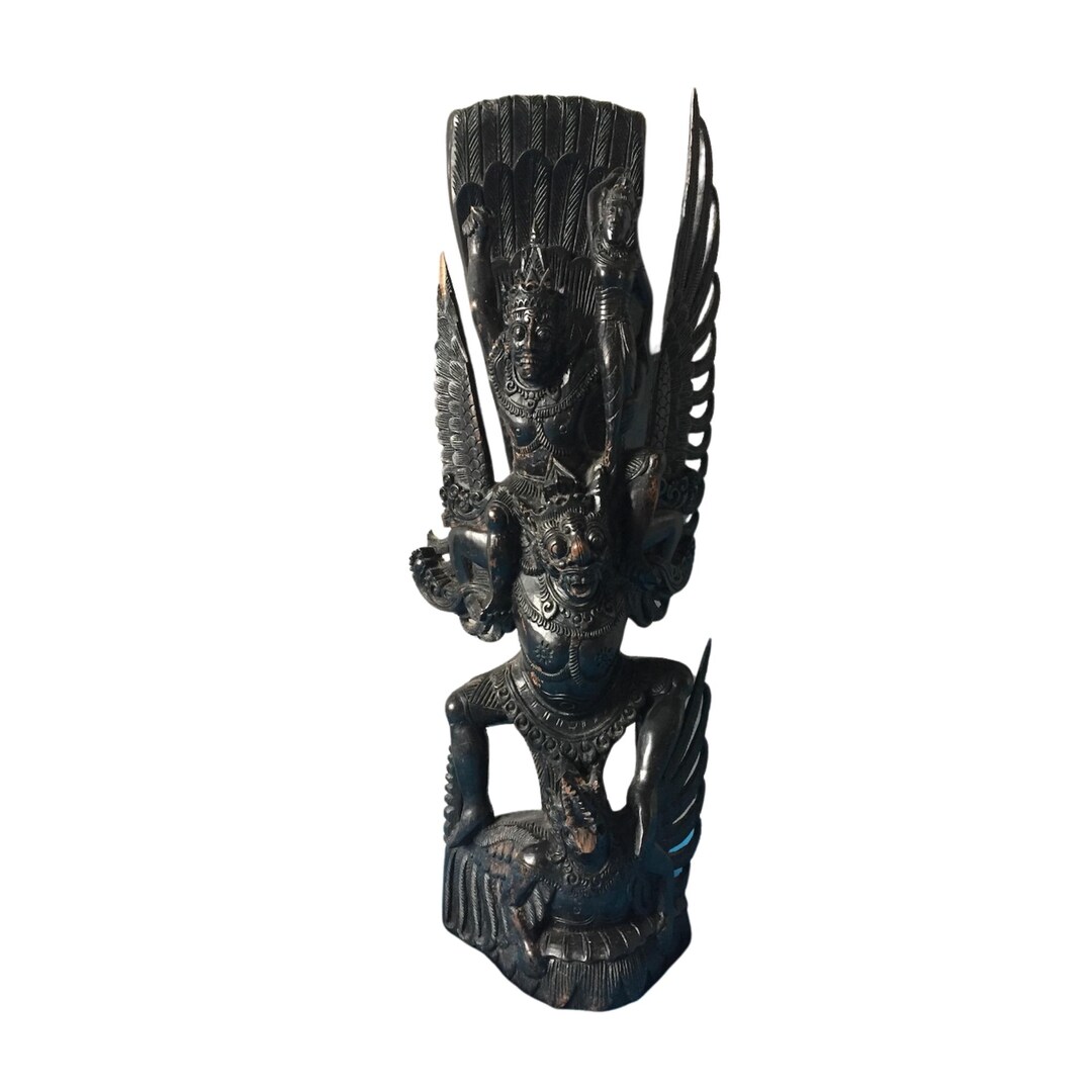 Vishnu on Garuda Statue Dragon and Goddess - Etsy