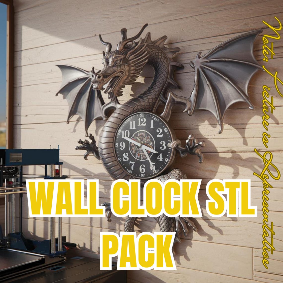 Wall Clock 3D Print STL File Pack: 14 DIY Home Decor Models - Etsy