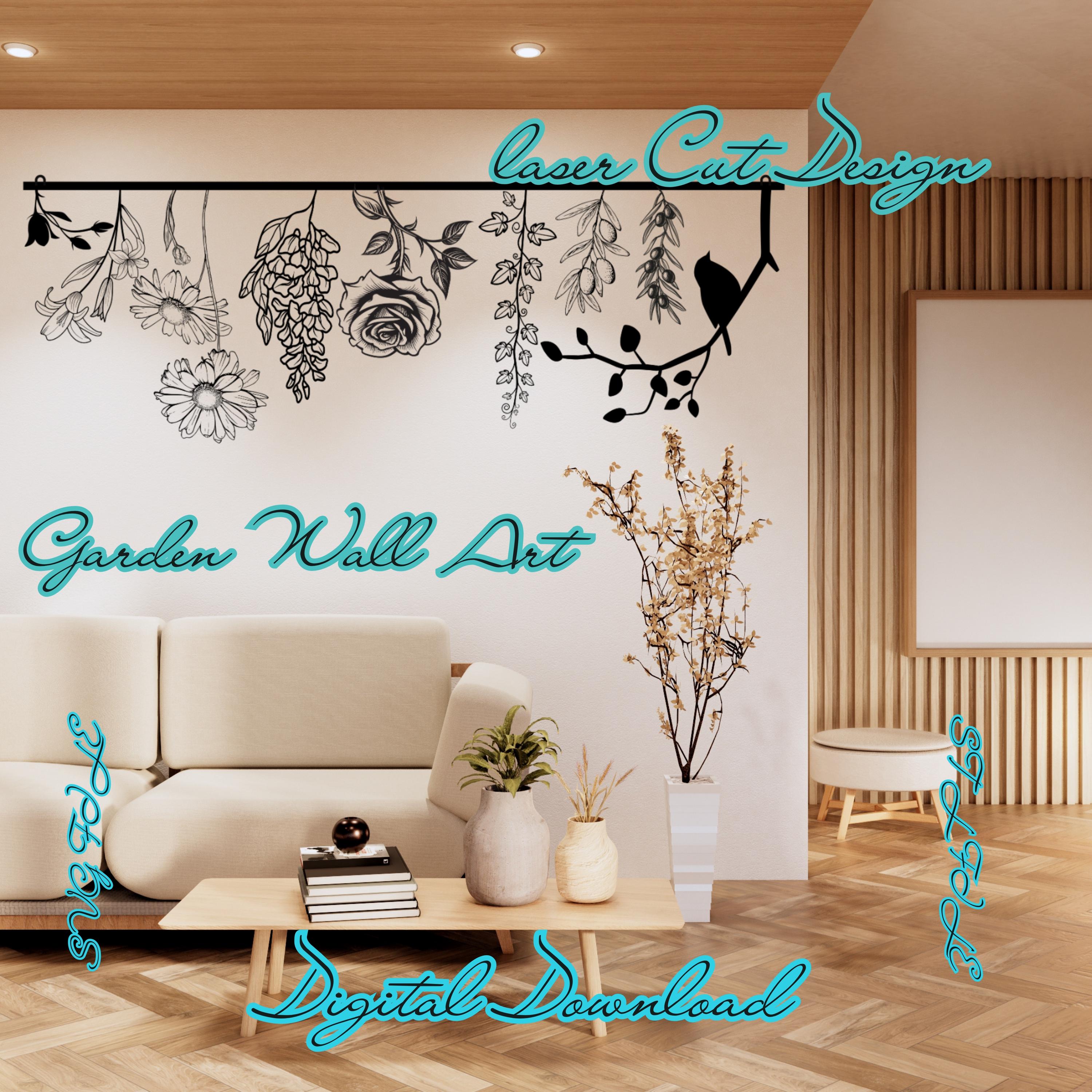 Garden Design Laser Cut Files for Metal Wall Art - Digital Download Svg ...