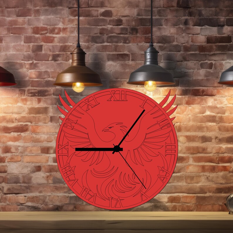 Phoenix Wall Clock STL File: 3D Printable Mythology Decor - Etsy
