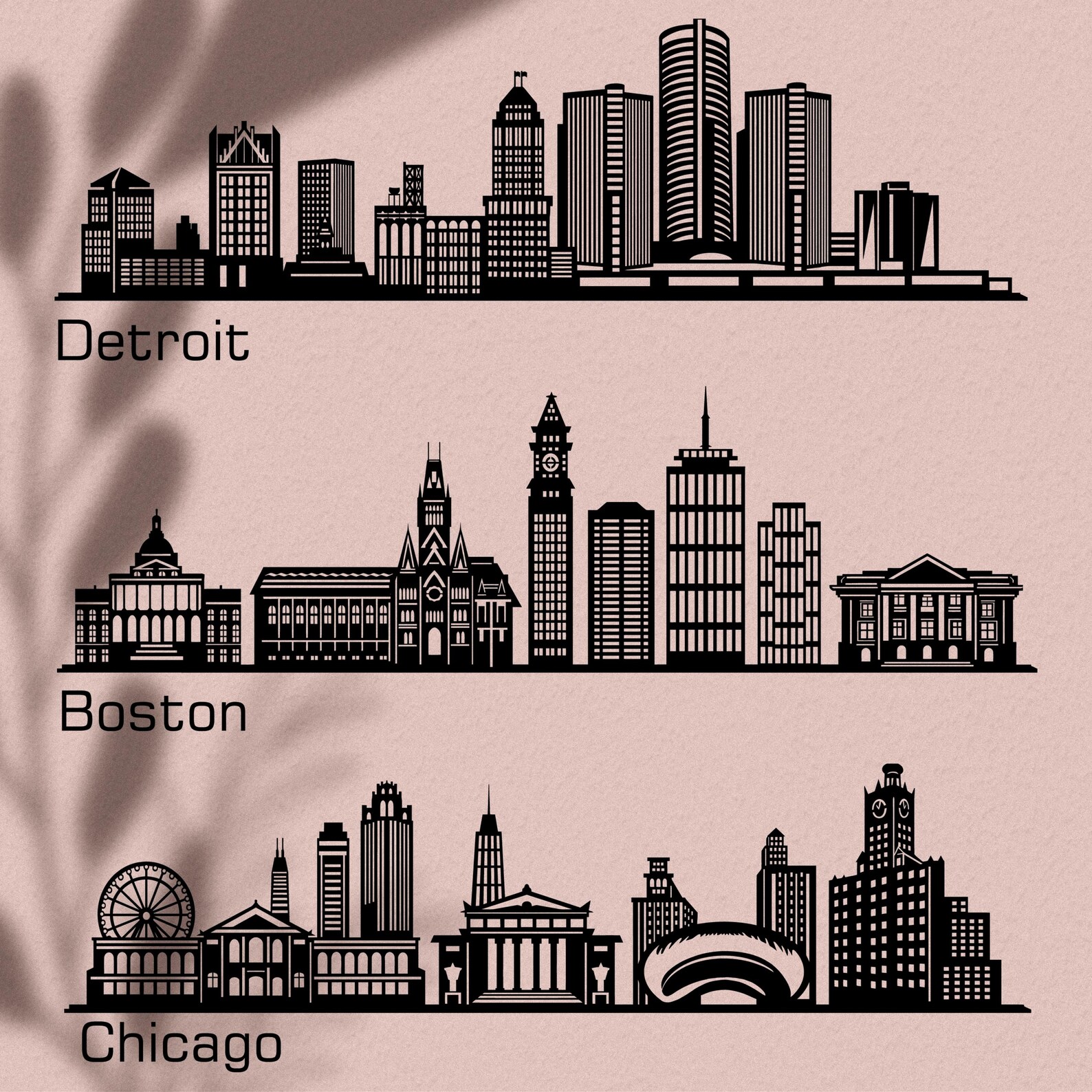 50 States City Skyline SVG Bundle: Laser Cut Clipart (digital Download ...