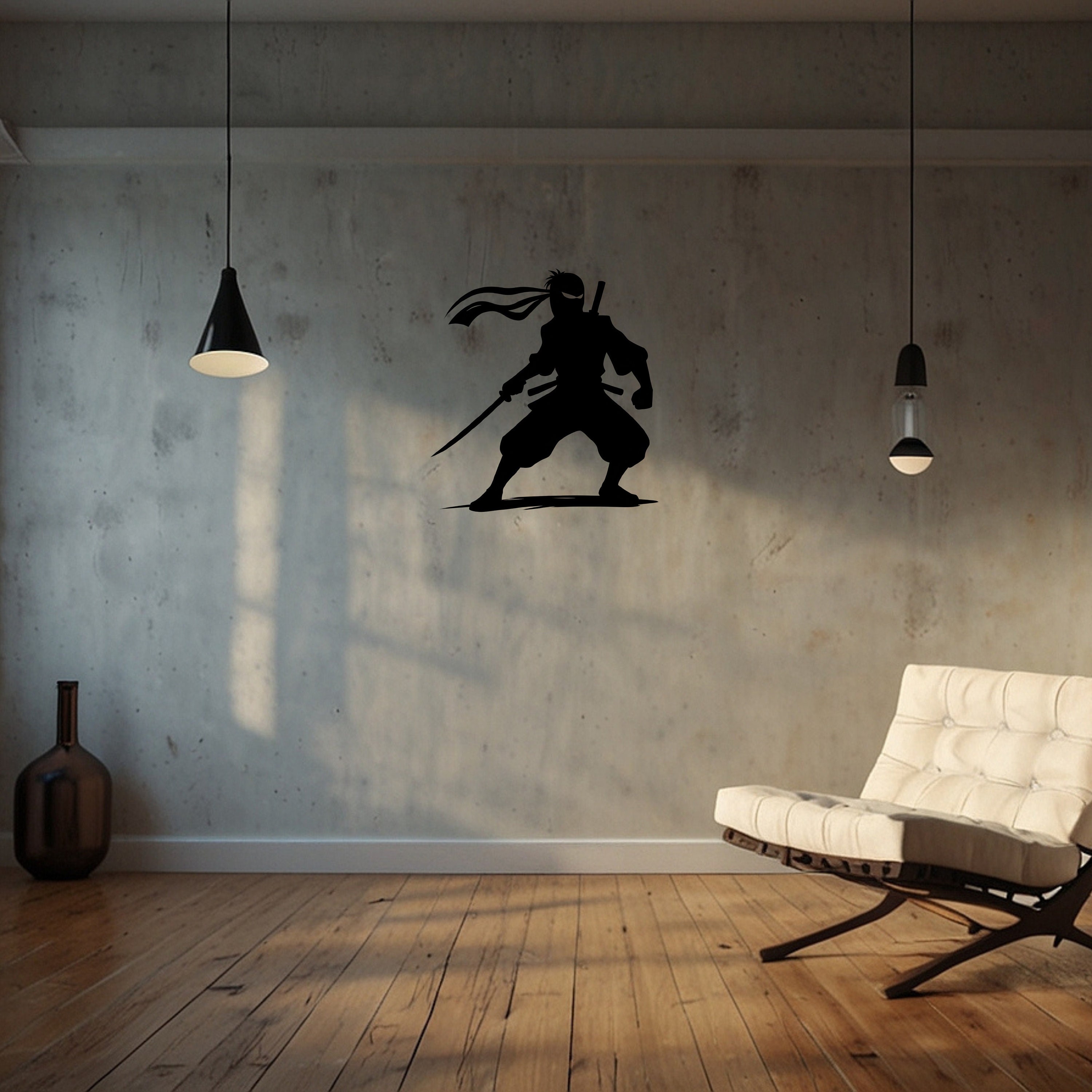 Ninja Warrior Silhouette DIY Wall Art for 3D Prints - Stl, DXF, SVG ...