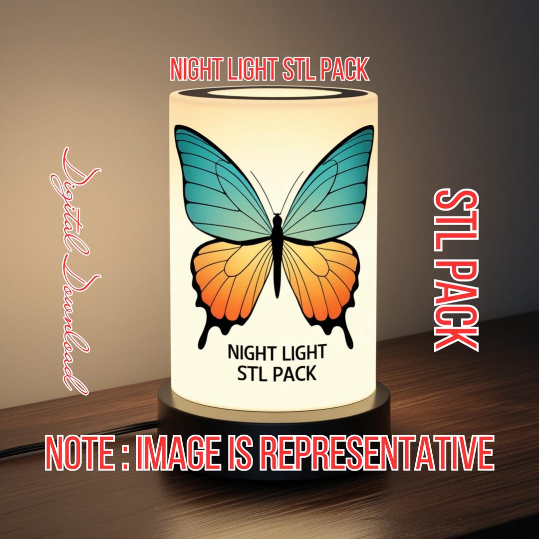 Night Light STL File Pack: DIY 3D Model Home Decor (digital Download ...