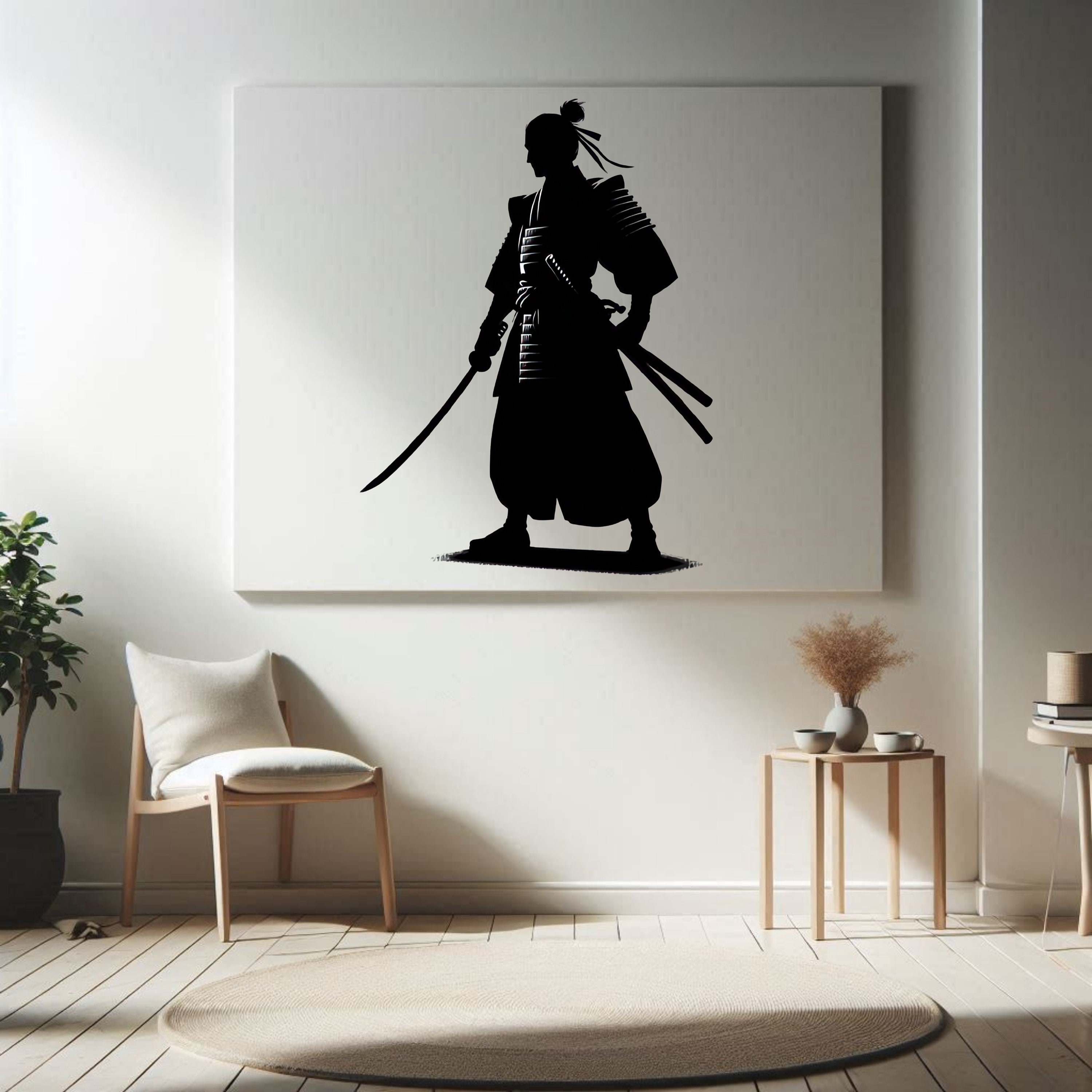 Samurai Warrior DIY Wall Art for 3D Prints 3D Printing Samurai Figure ...