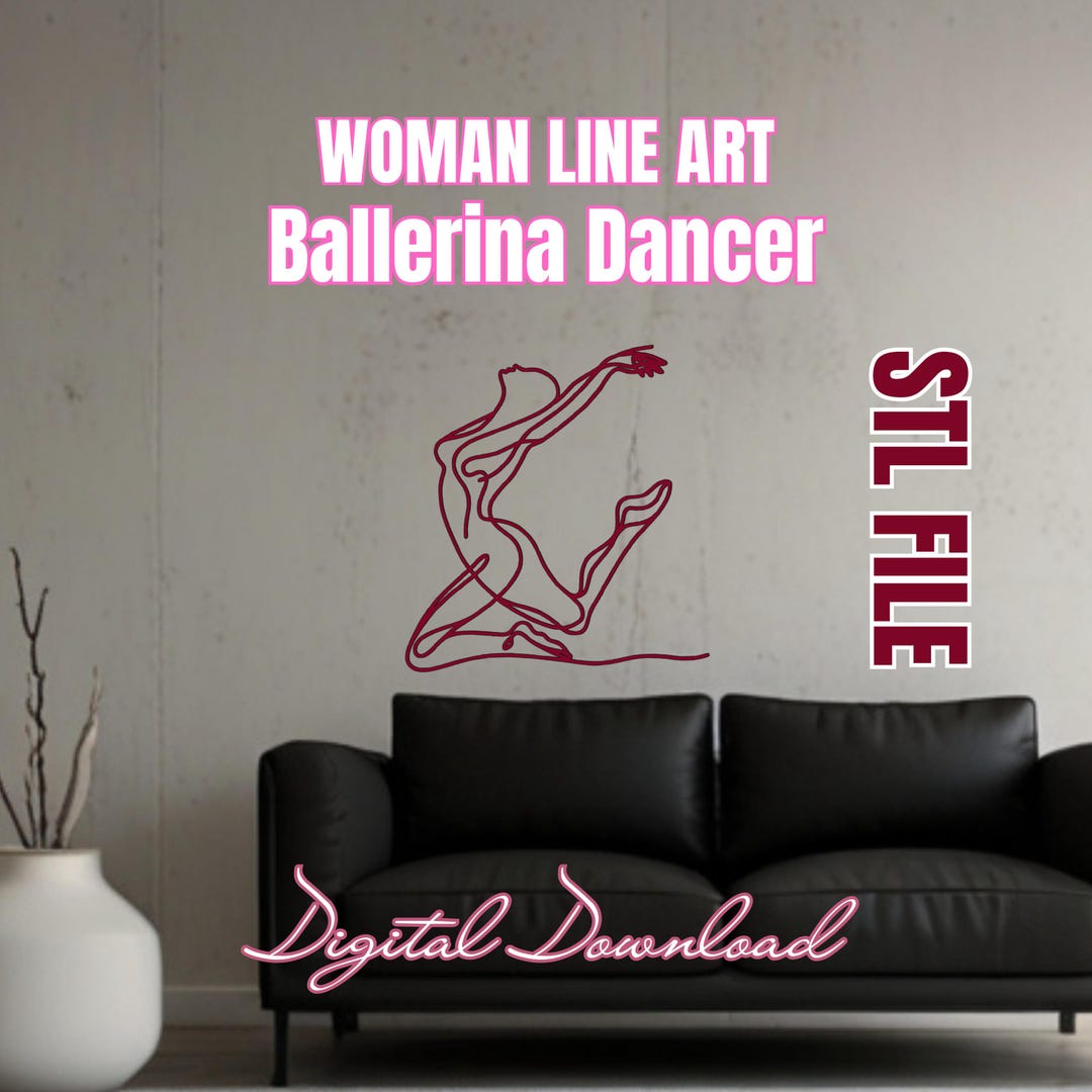 Gift for Dancer - Printable Dance Art - STL, DXF, SVG for 3D Printer ...