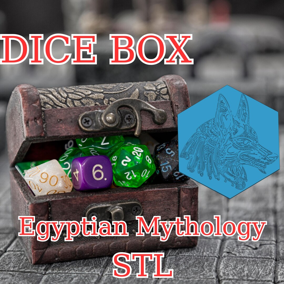 Egyptian Mythology Dice Storage - Anubis Dice Box STL for 3D Printing ...