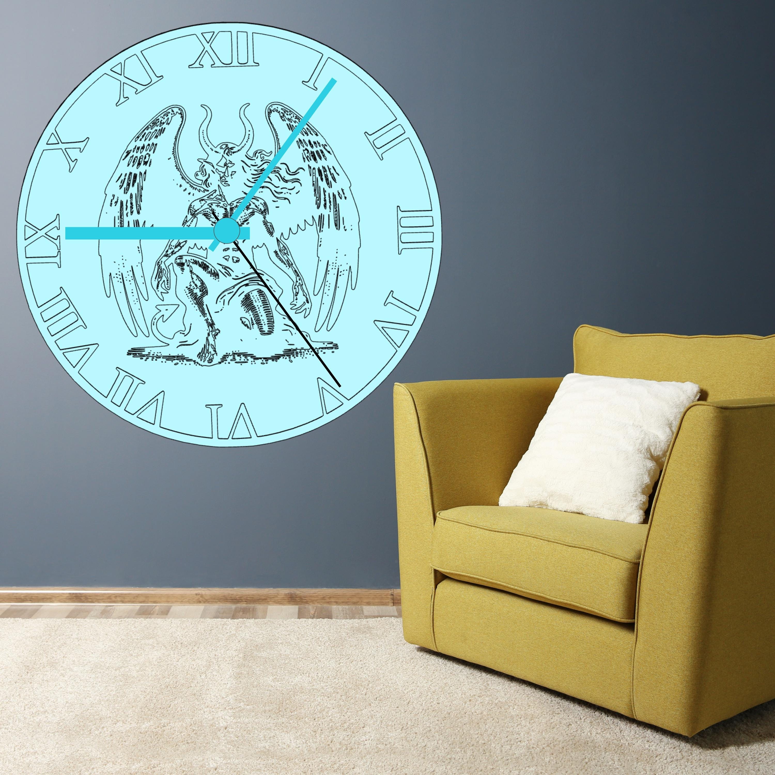 Fallen Angel Wall Clock STL File - 3D Printable Gothic Clock - DIY ...