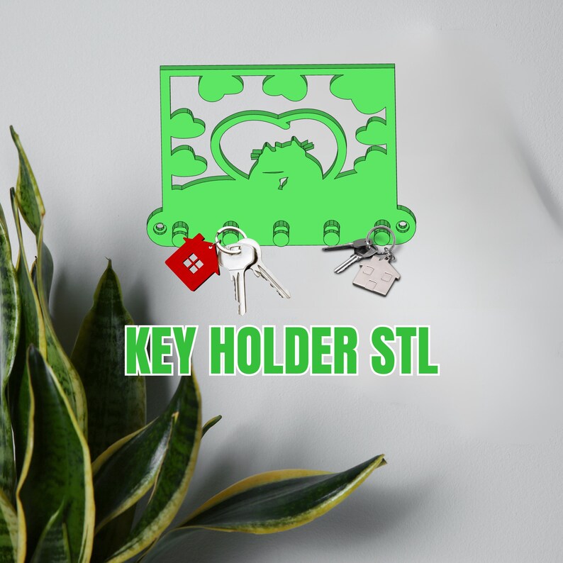 3D Printable Cat Key Holder: Cat Lover Wall Decor (STL File) - Etsy